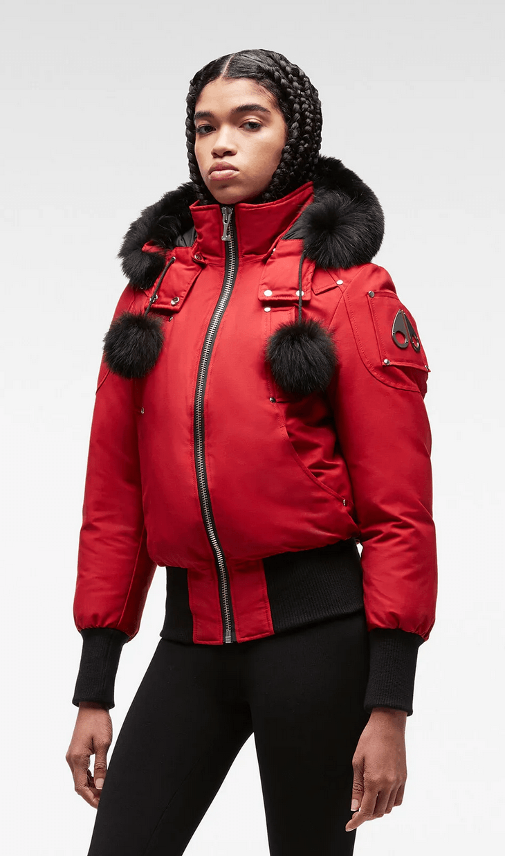 MOOSE KNUCKLES - ORIGINAL DEBBIE BOMBER FUR (pompom) - MK2002LB ...